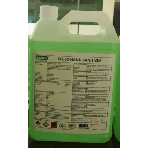 Kleenfix KF633 Antibacterial hand sanitizer 5L (KKM APPROVED) | Shopee ...