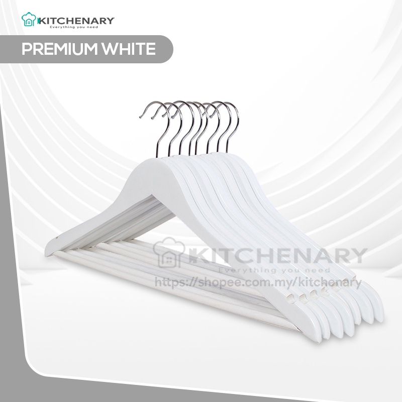 Premium Korean Style Wooden Hanger Penyangkut Baju Kayu Boutique Solid ...