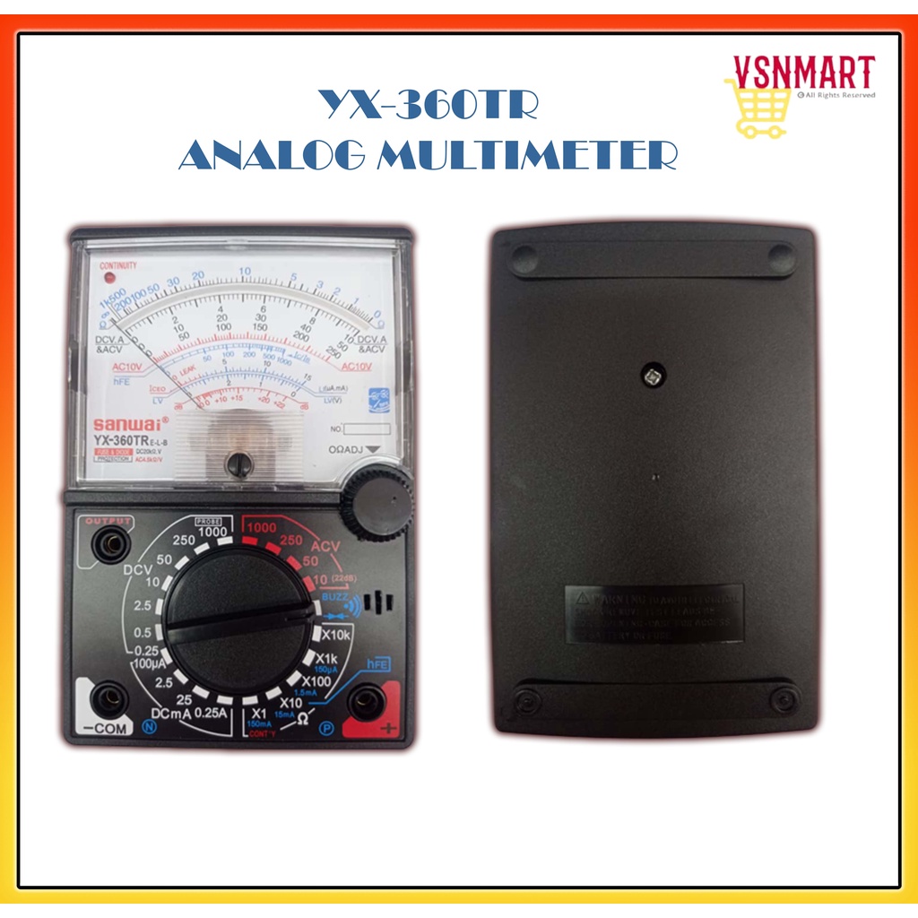YX-360TR / YX-360TRD Analog Multimeter Multi Meter Tester With Buzzer ...