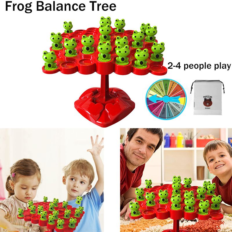 Balance Frog Tree Game Set With Dice Penalty Disc And Storage Bag For ...