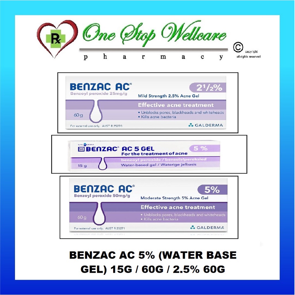 BENZAC AC 5% / 2.5%/ A/B FACE WASH / PURIFYING CLEANSER / BLACKHEAD ...