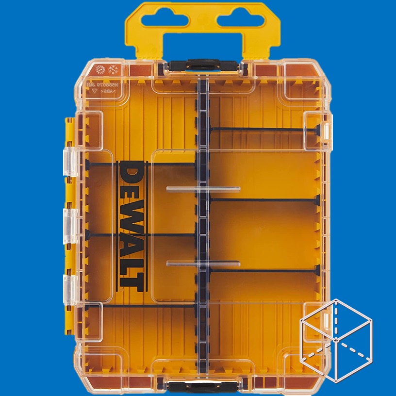DEWALT MEDIUM Tough Case 8 Compartments Small Parts Organizer Tool Box ...