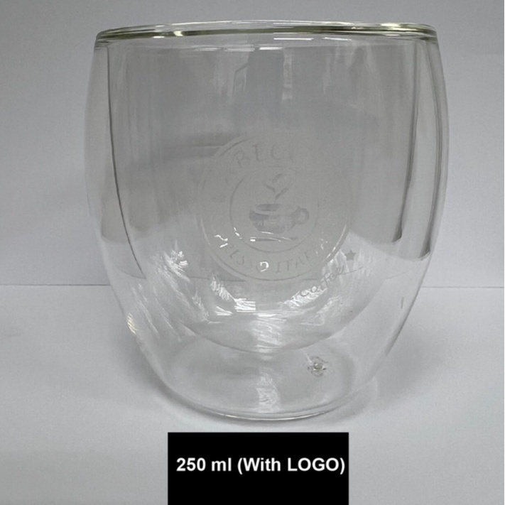 (Ready Stock)Coffee Espresso Tea Double Wall Borosilicate Glass Cup Mug Handle 80ml 150ml 250ml ...