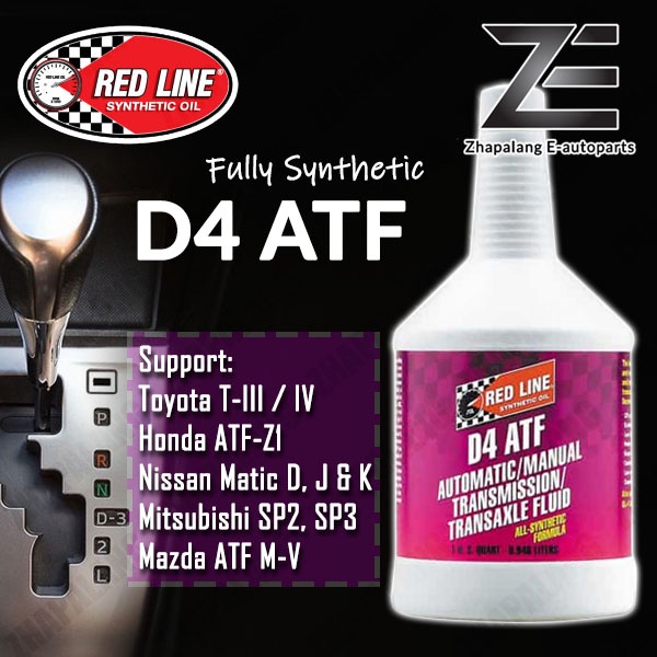 Red Line D4 ATF 946ml (Toyota Type 4, SP3, ATF-Z1, Matic D, J & K ...
