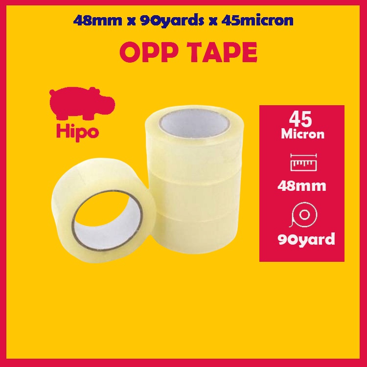OPP Tape 48mm x 90y x 45mic / Brown Tape 48mm x 90y x 45mic Transparent ...