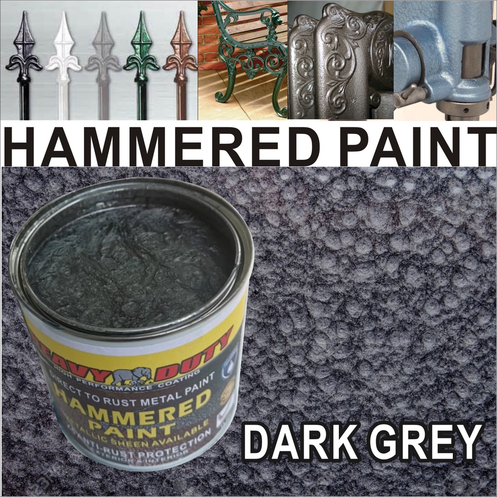 1L HAMMERED PAINT (HEAVY DUTY) Finish Direct to Rust Metal Paint ...