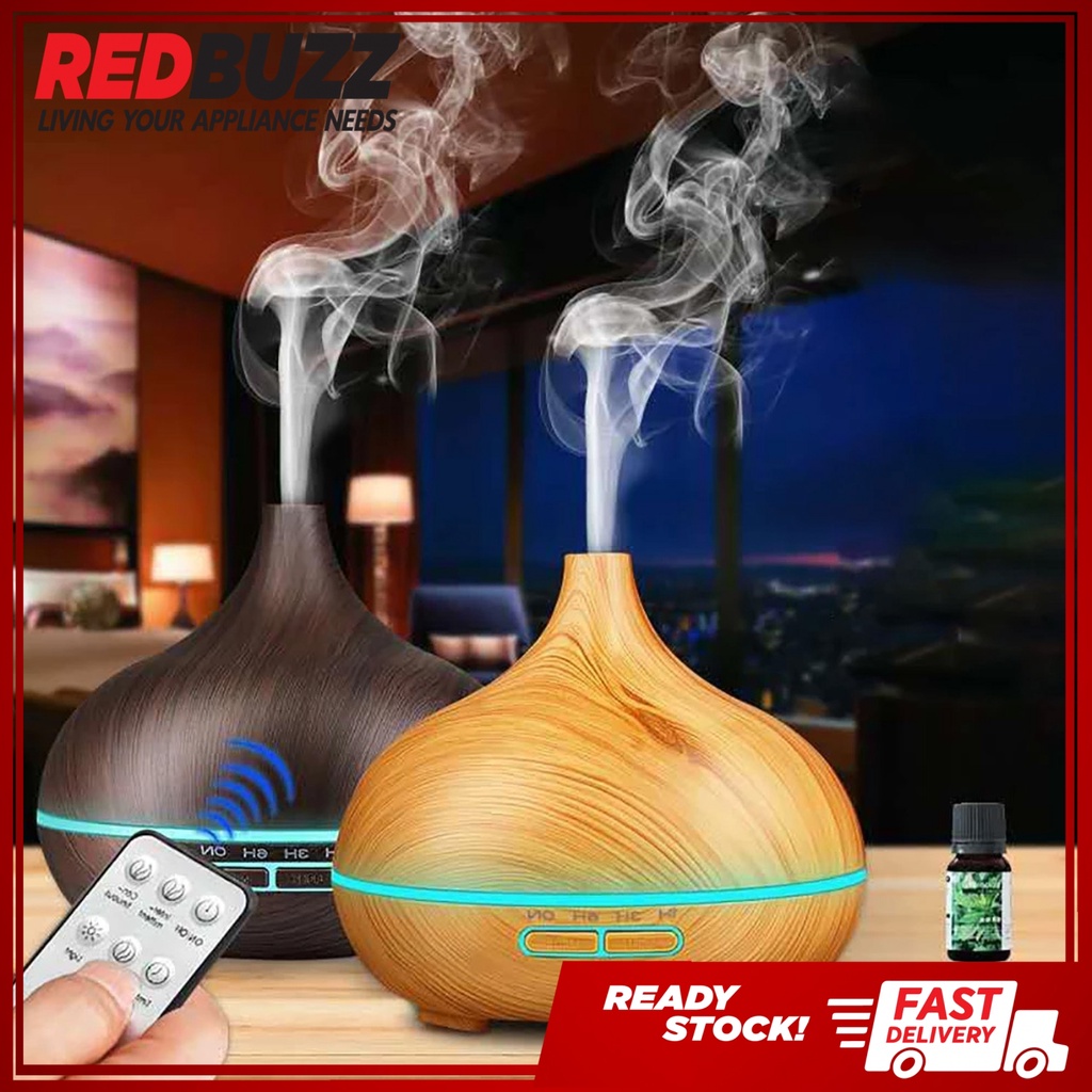 REDBUZZ Ultrasonic Wooden Trophy Shape Aroma Diffuser Air Humidifier ...