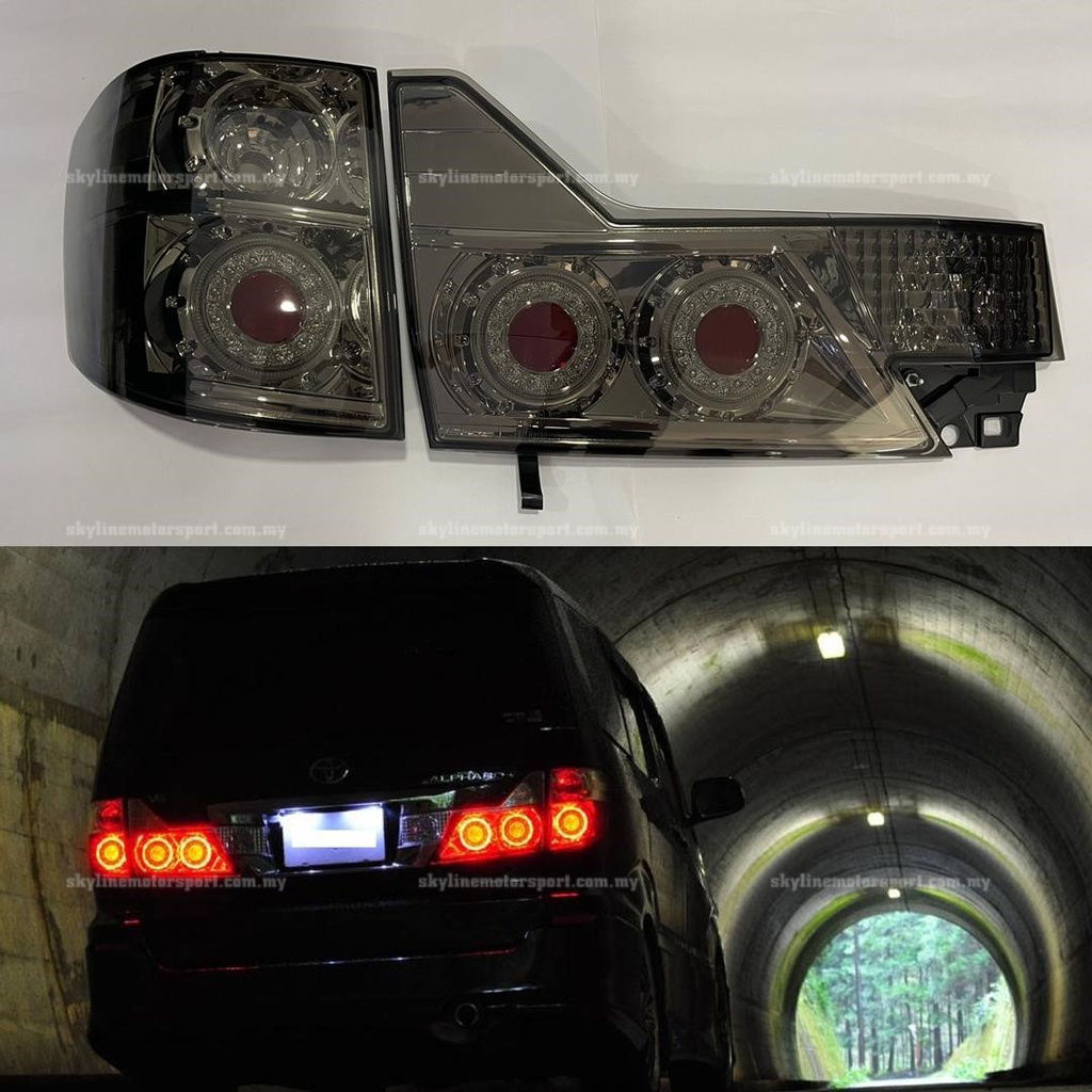 Toyota Alphard Led Tail Lamp Light Led Ring Bar Smoke 100% Taiwan 2006 ...