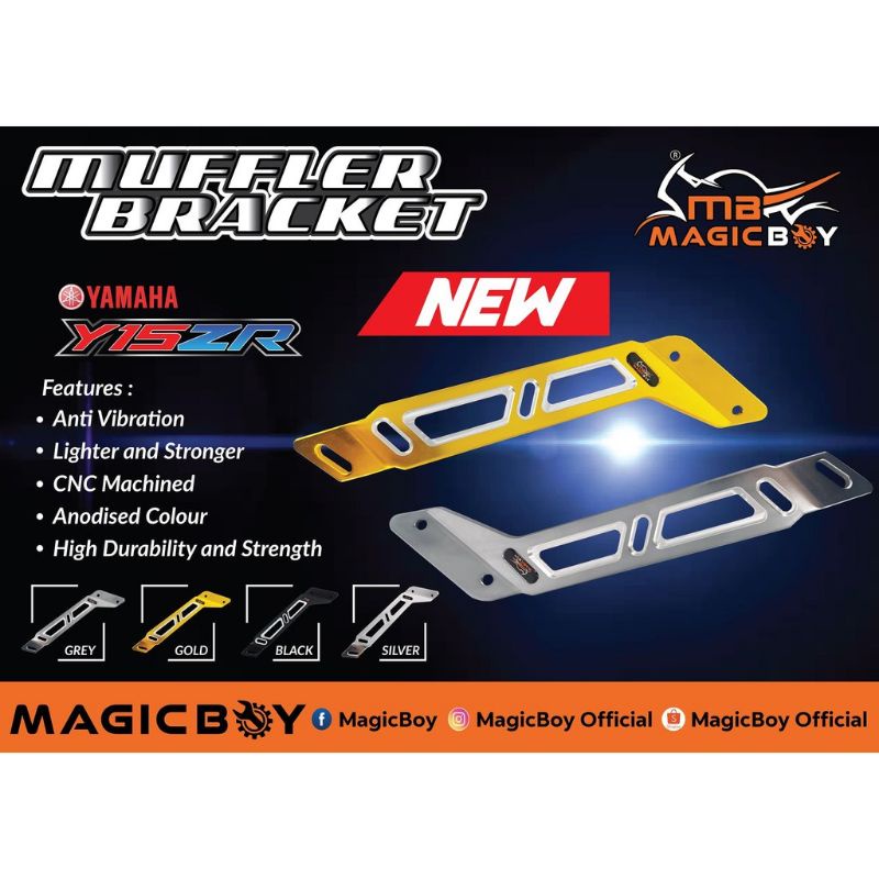 MAGIC BOY Y15 CNC MUFFLER BRACKET EXHAUST BRACKET pnp YAMAHA Y15ZR ...