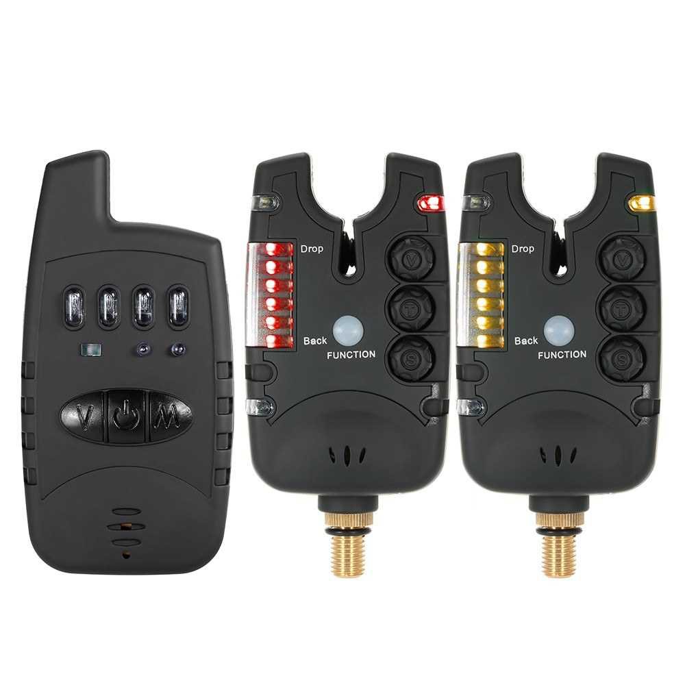 Lixada Wireless Fishing Bite Alarms Set Digital Fishing Alarm Kit LED ...
