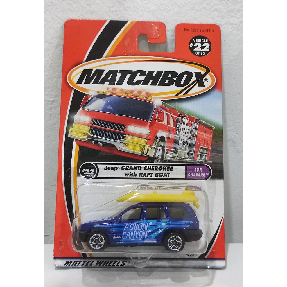 Matchbox Jeep Grand Cherokee with Raft Boat Sun Chasers 2001 | Shopee ...