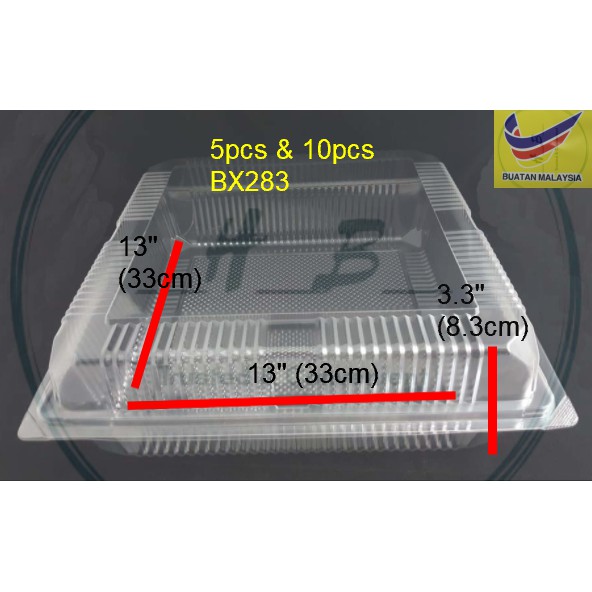 13" Cake Case Square / Dessert Case / Bekas Kek 13" / Loyang Kek 13 ...
