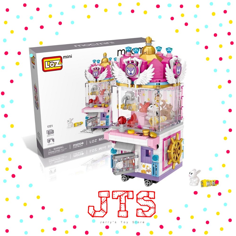 Lego building blocks JTS LOZ Doll Claw Machine 1721 Fun Fair Theme Park ...