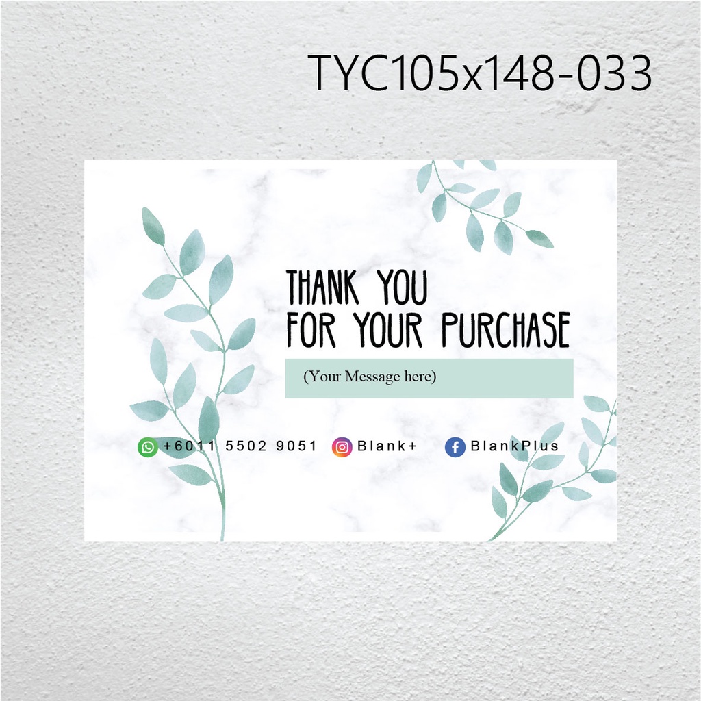 A6 Thank You Card 30pcs 14.8x10.5cm Post card/ Custom Card/ Kad Terima ...