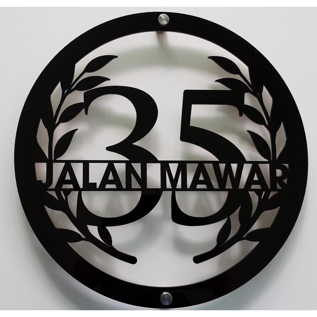 Acrylic House Number Sign Nombor Rumah | Plate Nombor Rumah | Shopee ...