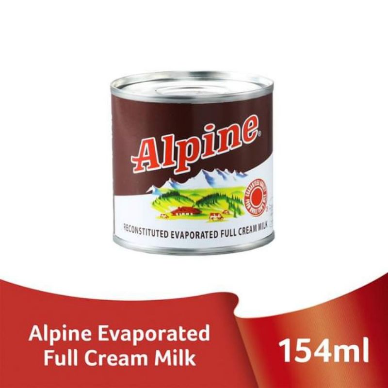 Philippines product Alpine Full Cream Milk 154ml | Shopee Malaysia