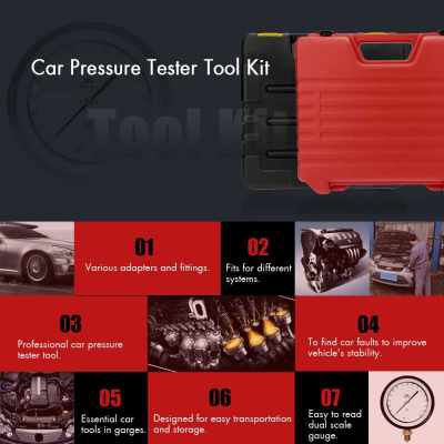 Brake Pressure Tester ABS Braking System Testing Gauge Kit Garage Test ...
