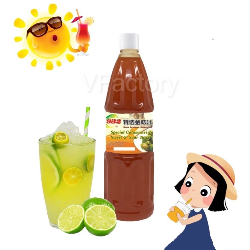 932 HOMEMADE ORIGINAL PREMIUM CALAMANSI LIME JUICE AIR LIMAU 特选金桔汁 浓缩 ...