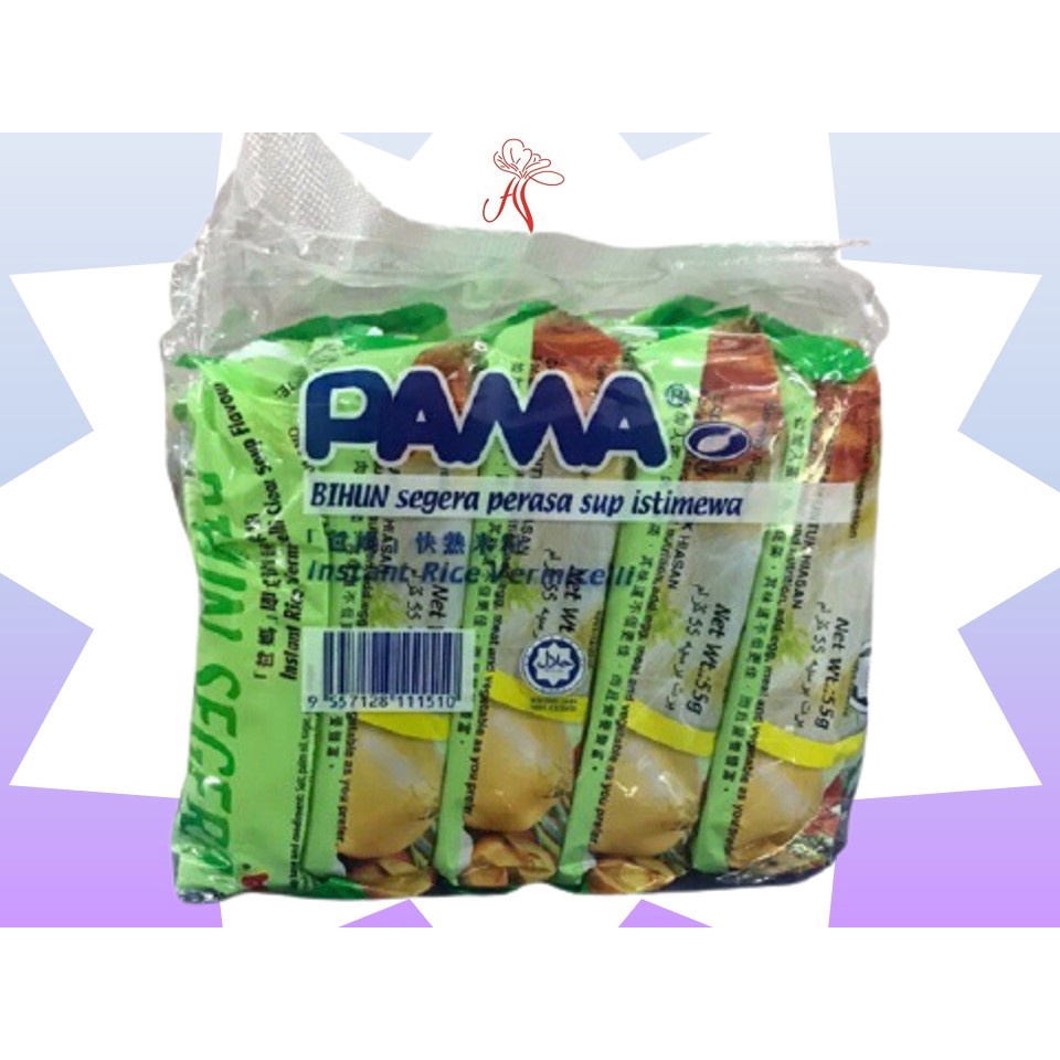 Pama Bihun Segera Perasa Sup Istimewa 55gx5's |Mi Segera Bihun Sup | Shopee Malaysia