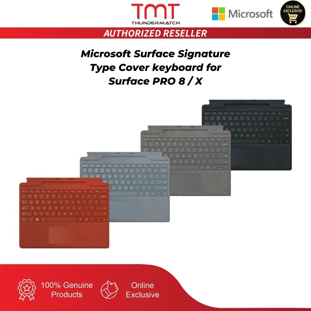 Microsoft Surface Pro 8 / X Type Cover Signature Keyboard ( Black ...