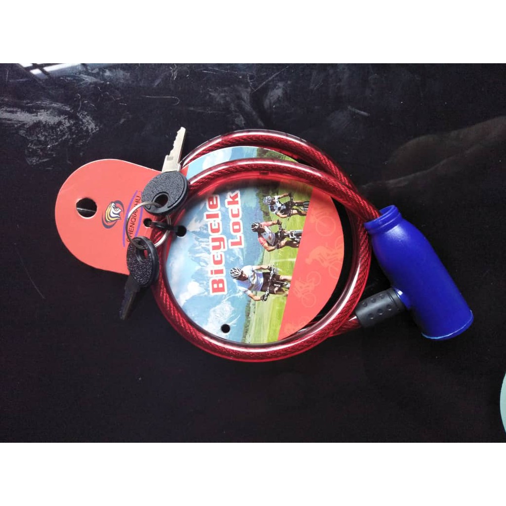 Universal Anti-Theft Locks Bike Locker 1m Long Steel Cable Coil ...