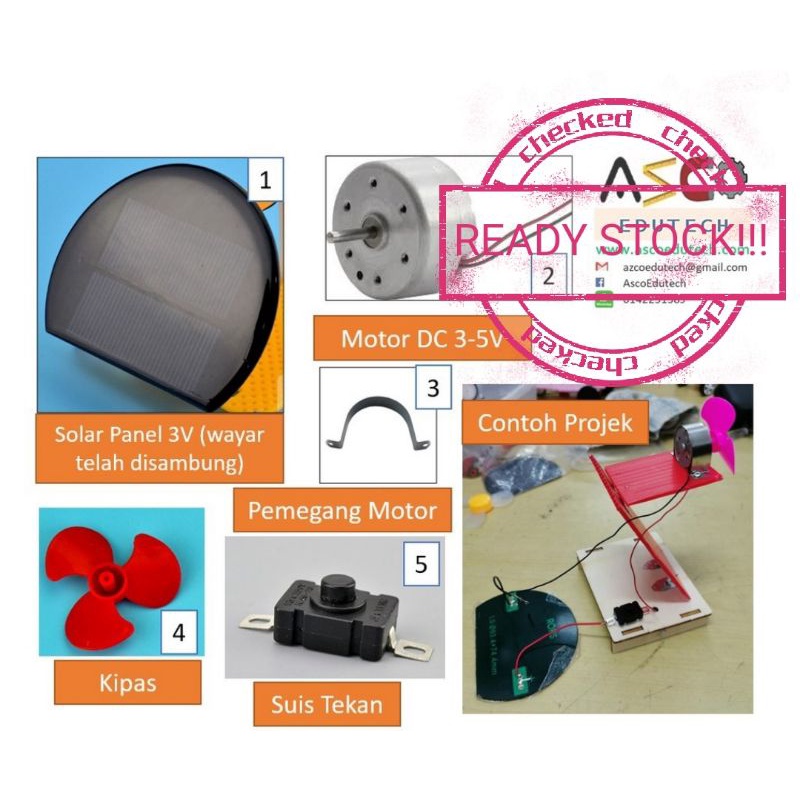 💥Ready Stock!!!💥Stem DIY Kit Komponen Kipas Solar RBT Tahun 5 Projek ...
