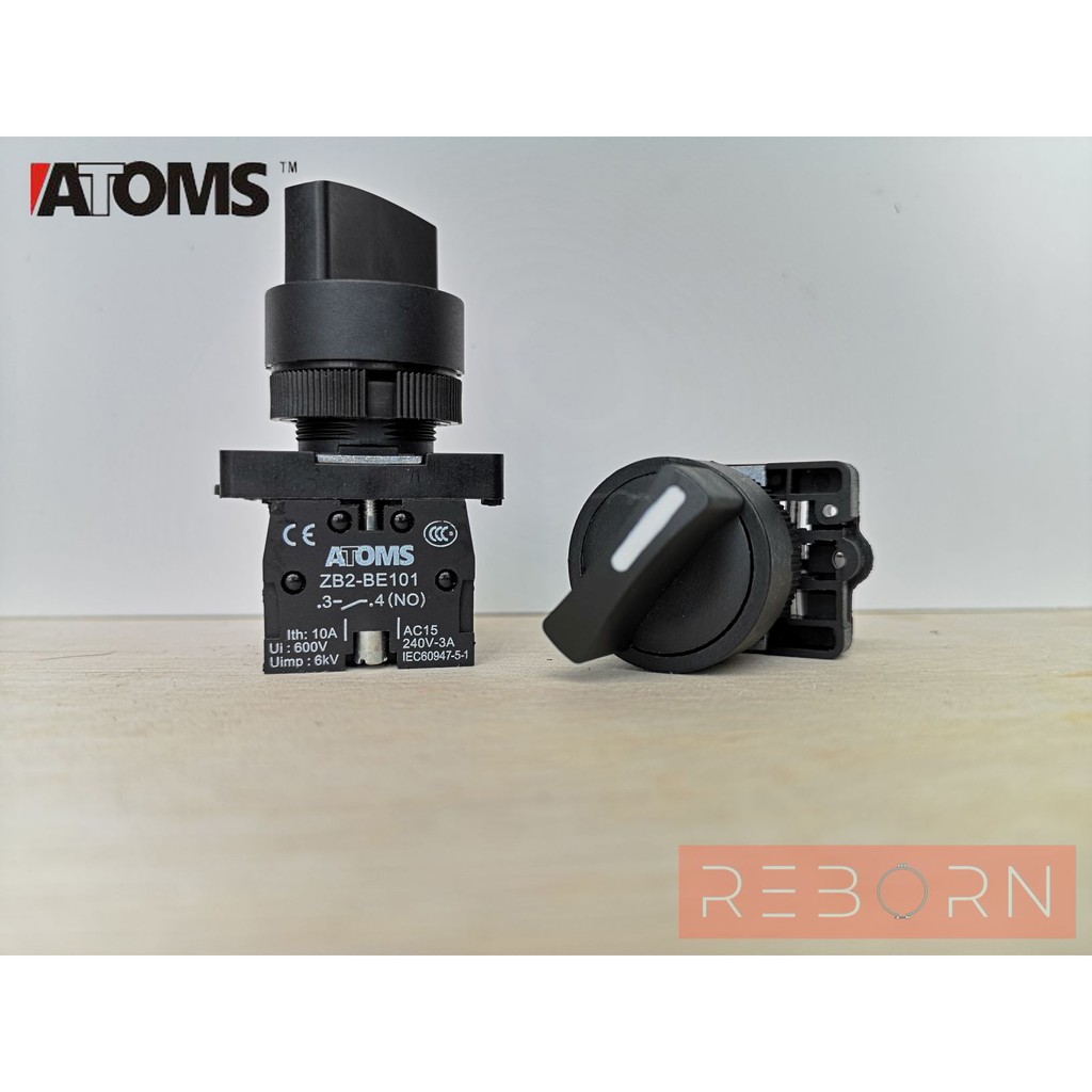 ATOMS XB2 22mm 2 Position Selector Switch（ON/OFF）, XB2-ED21 [READY STOCK] | Shopee Malaysia