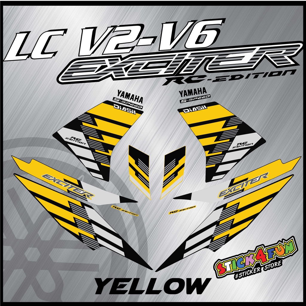 STICKER STRIPE MOTOR YAMAHA LC135 v2-v6 EXCITER RC EDITION | Shopee ...
