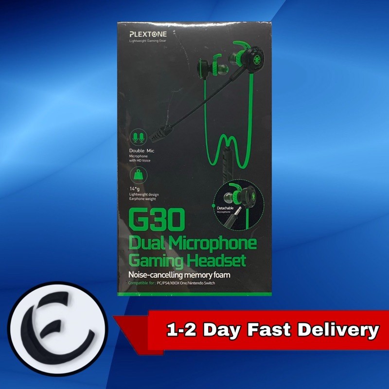 [100% ORIGINAL]Plextone G30 Dual Microphone Gaming Headset | Shopee ...