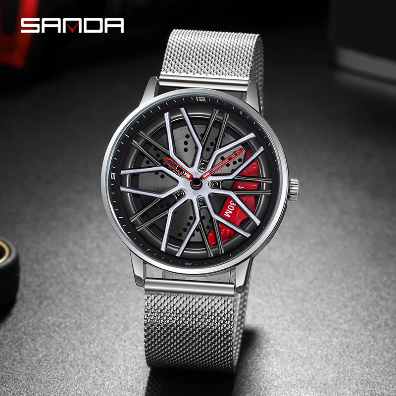 [360° Spinning] SANDA 2022 Fashion New Flagship Men Quartz Watch Unique ...