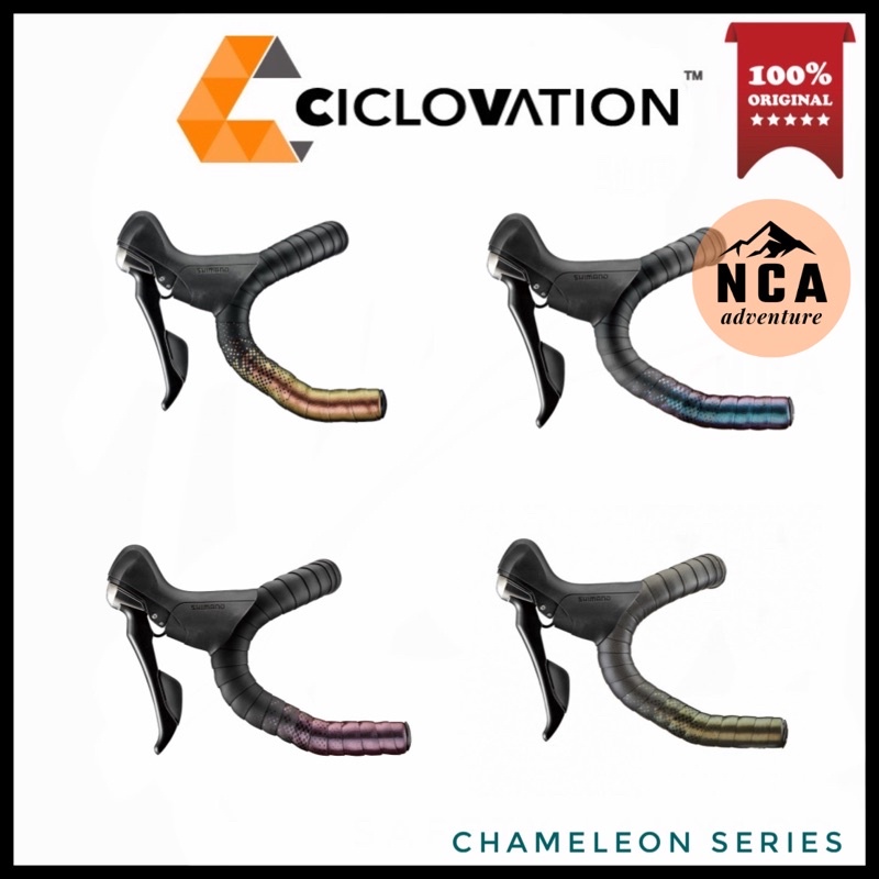 CICLOVATION CHAMELEON SERIES - Premium Leather Touch Bar Tape | Road Bike Handlebar Tape ...