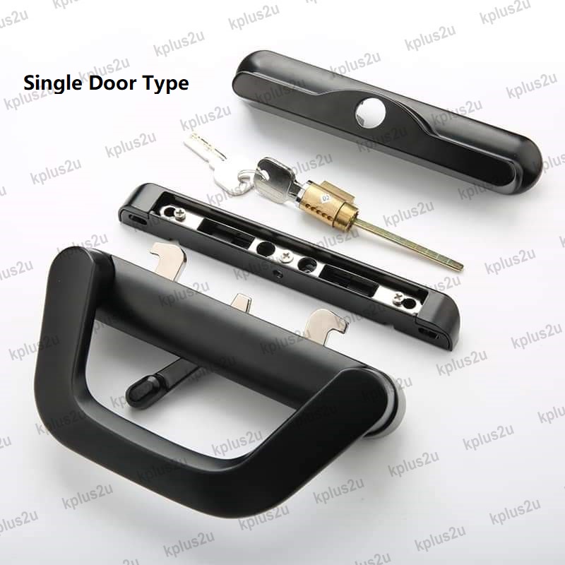 Aluminium Sliding door lock handle hook kunci gelongsor aluminium ...