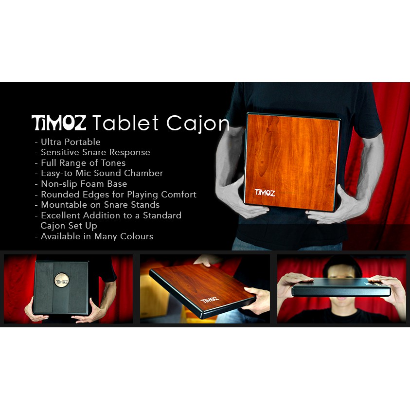 Timoz Tablet Compact Travel Cajon Box Drum (Ready Stock - Natural Wood ...
