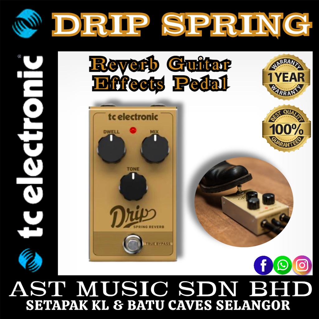 TC Electronic Drip Spring Reverb Guitar Effects Pedal | Shopee Malaysia