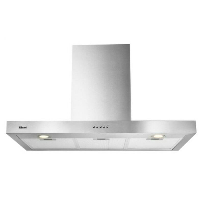 Rinnai RHC94BSSRM Chimney Cooker Range Hood - Kitchen Hood Cooking Hood - Silver (90cm) RH-94B ...