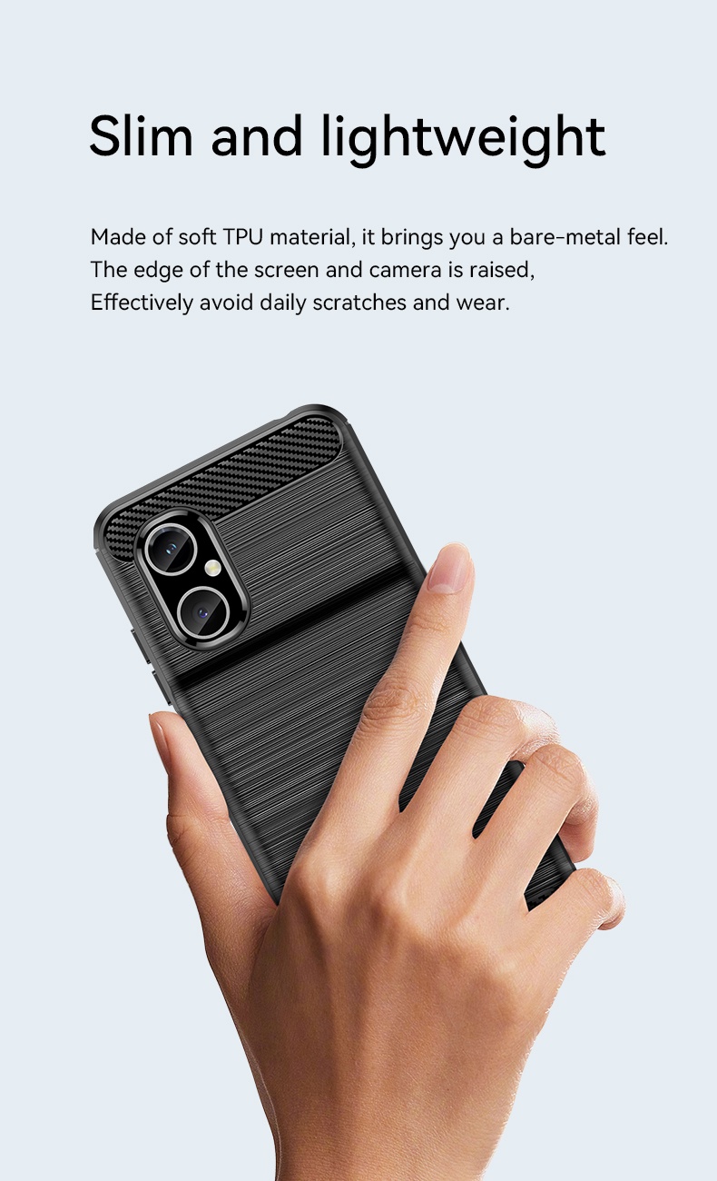 Xiaomi Poco M4 5G Poco M5 Carbon Brushed Back Casing Case Cover TPU ...