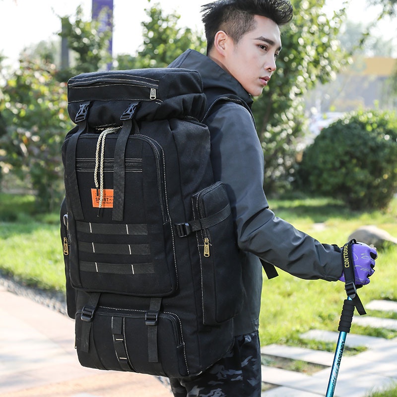 40L Large Capacity Backpack Waterproof Beg Hiking Bag Military Daki ...