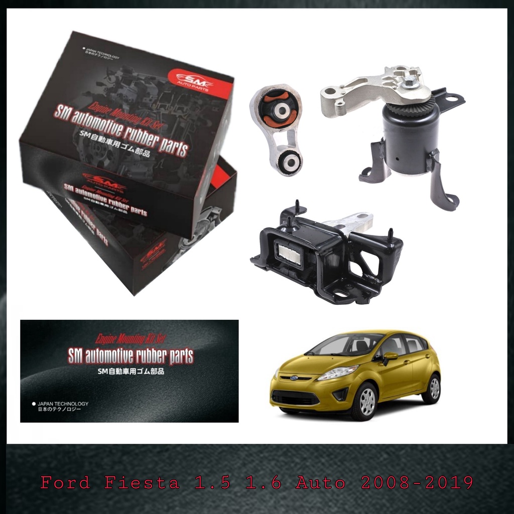 SM Engine Mounting Set - Ford Fiesta 1.5 1.6 Auto 2008-2019 ( 1+1Year ...