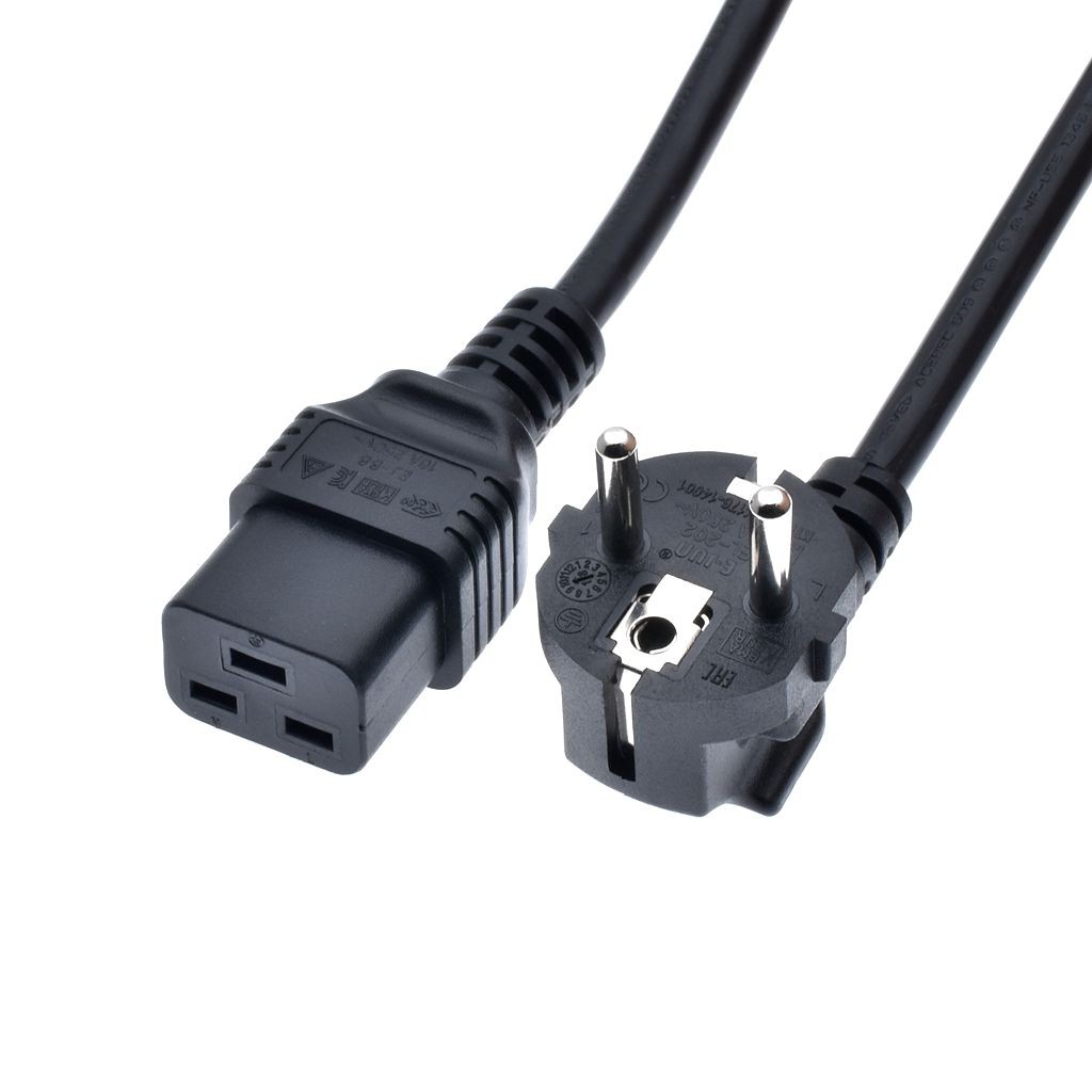2.6m European Plug Power Cord Cable to IEC 320 C19 for UPS with Fuse ...