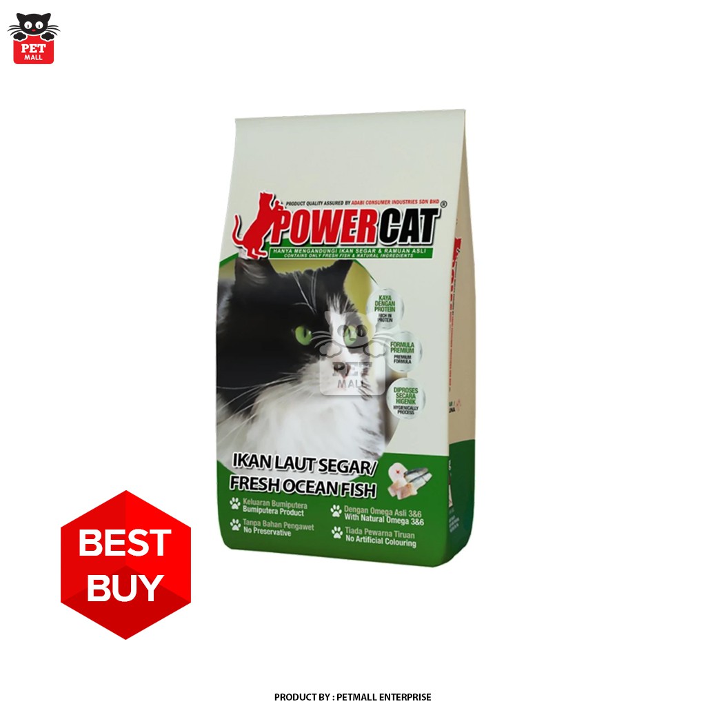 Power Cat Fresh Ocean Fish Dry Cat Food 7KG | Shopee Malaysia
