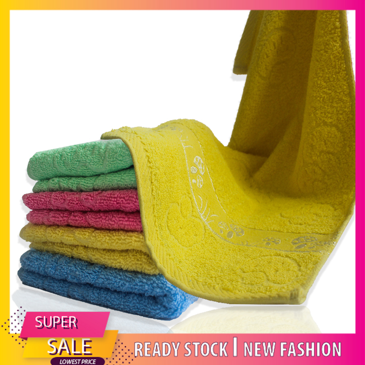 (READY STOCK) FACE / HAND TOWEL COTTON 70CM x 32CM (TUALA TANGAN / MUKA ...