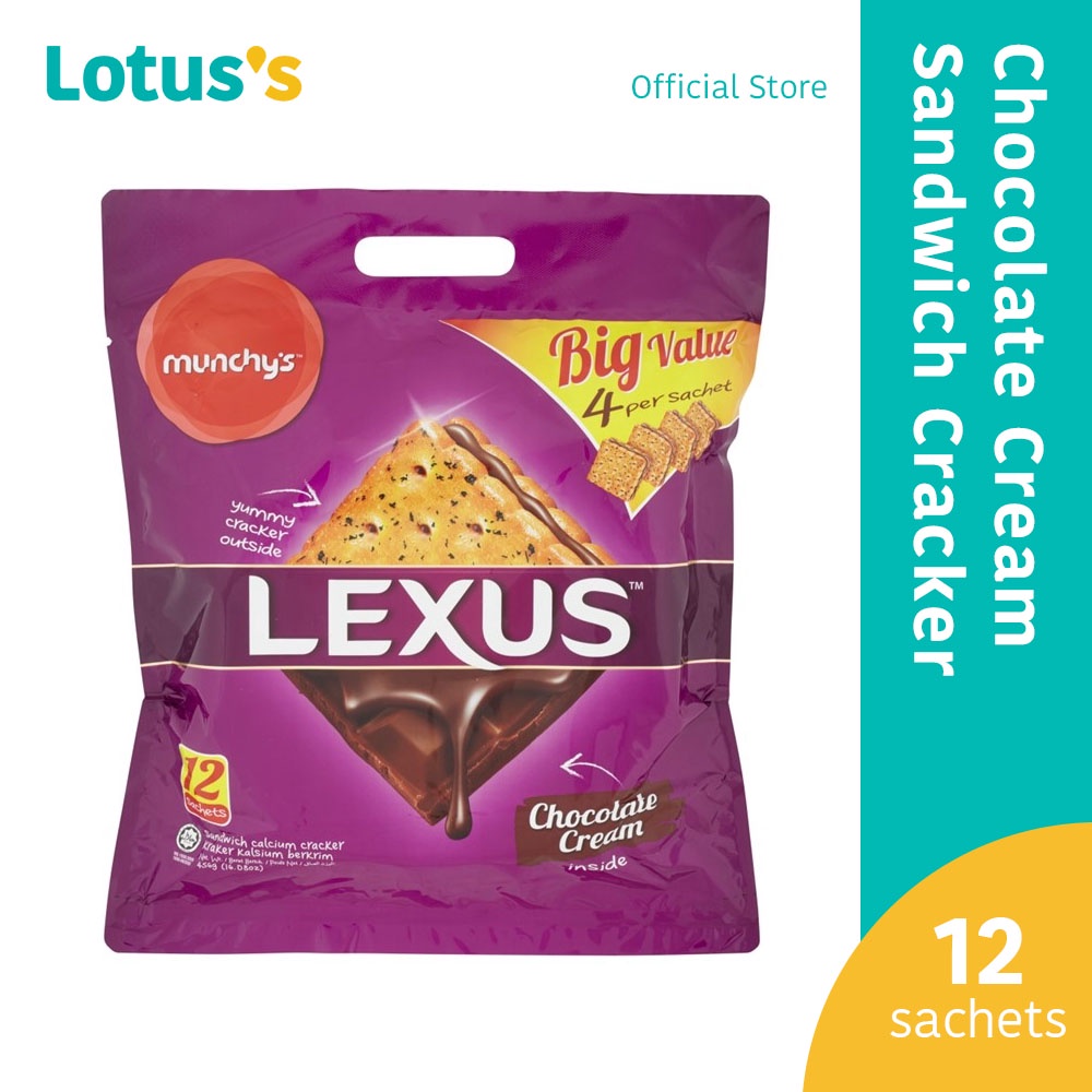 Munchy's LEXUS Chocolate Cream Sandwich Biscuit (418g) | Shopee Malaysia