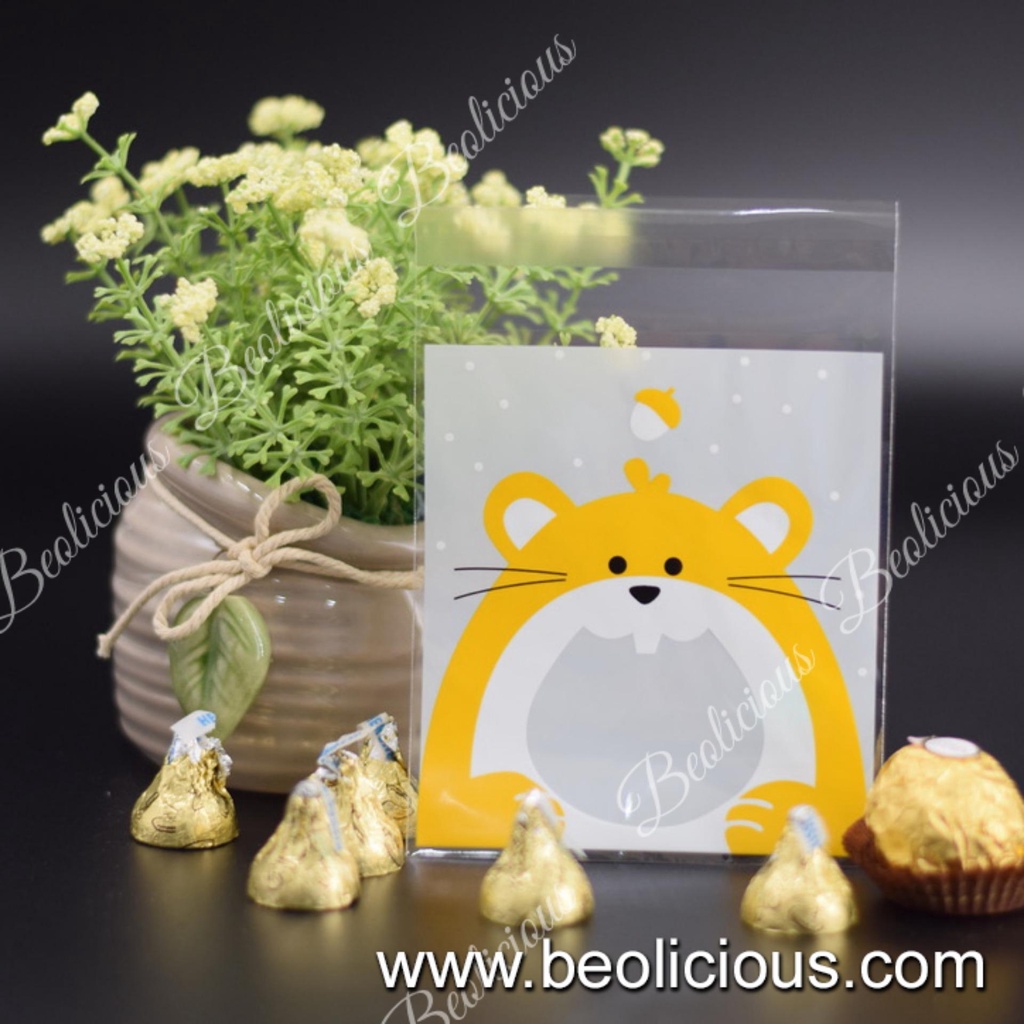 100pcs Cute Rat Kuih Raya Packaging, Cookies Wrapper for Birthday Party ...