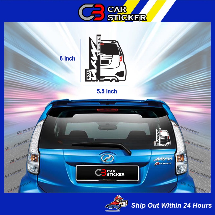 PERODUA MYVI ICON SHAPE & WORDS CAR STICKER / CS514 | Shopee Malaysia