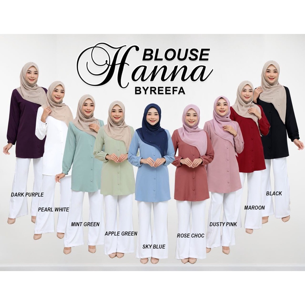 Blouse Hanna By Reefa (S-XXL) | Shopee Malaysia