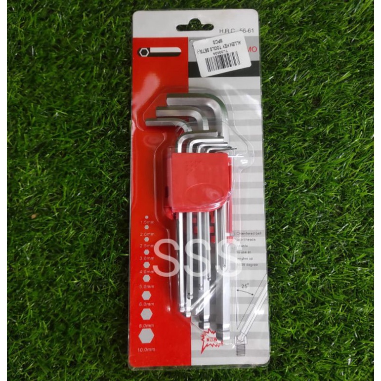 ALLEN KEY TOOLS SETS 9PCS SPANAR ALLEN KEY ALANKEY SET UNIVERSAL ELENKI ...