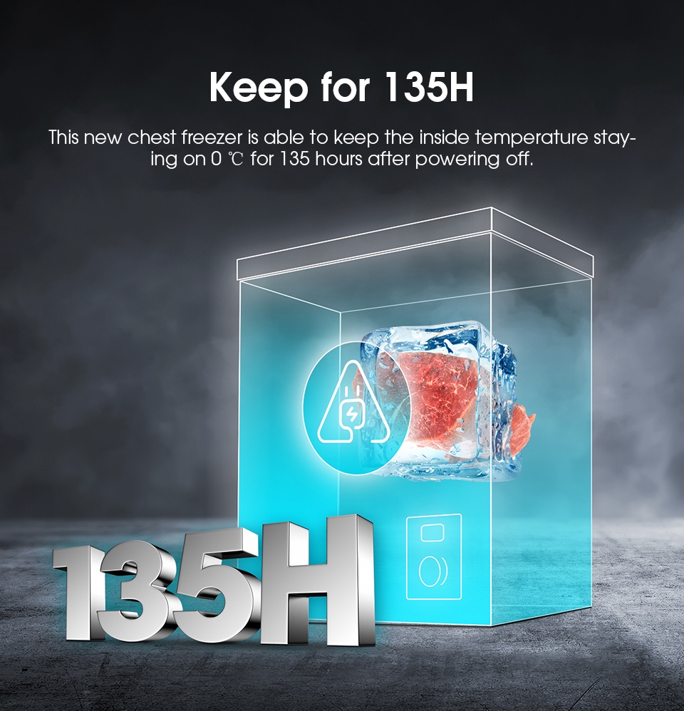 HISENSE 128L Chest Freezer Peti Ais Beku (FC128D4BWPS , FC125D4BW ...