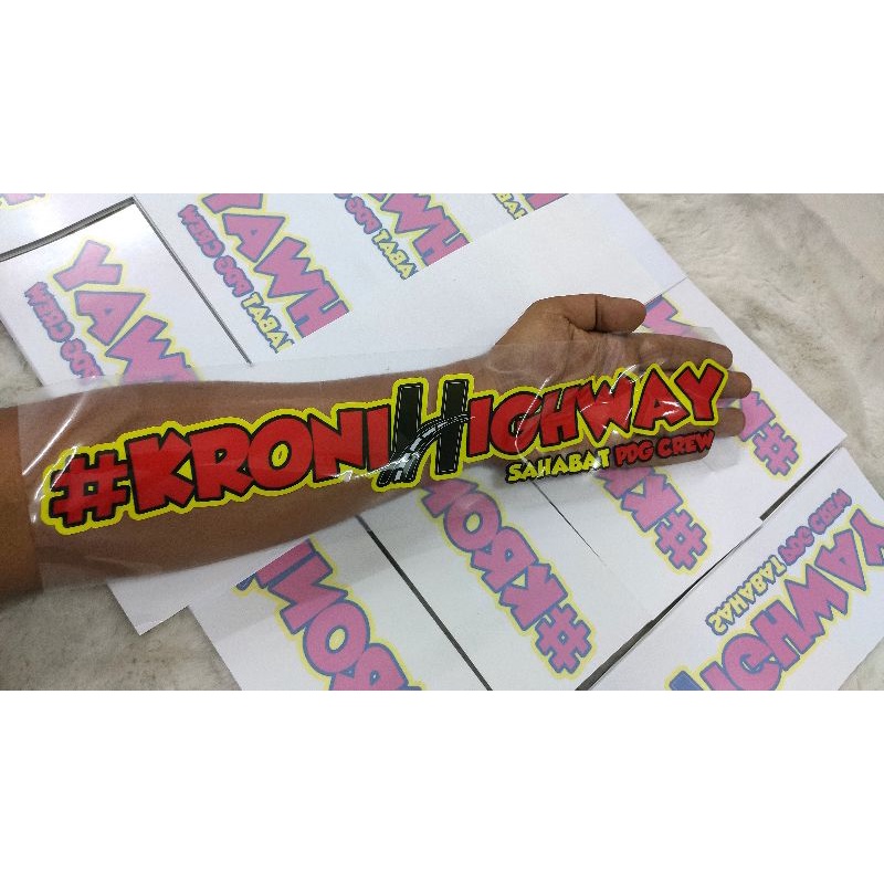 STICKER KRONI HIGHWAY TAMPAL DALAM Stiker Lori BAs Van Kereta 10 ...