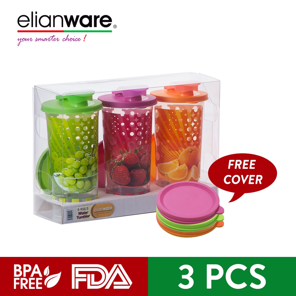 Elianware BPA FREE Water Tumbler Shaker with Gift Box FREE Cover (550ml ...