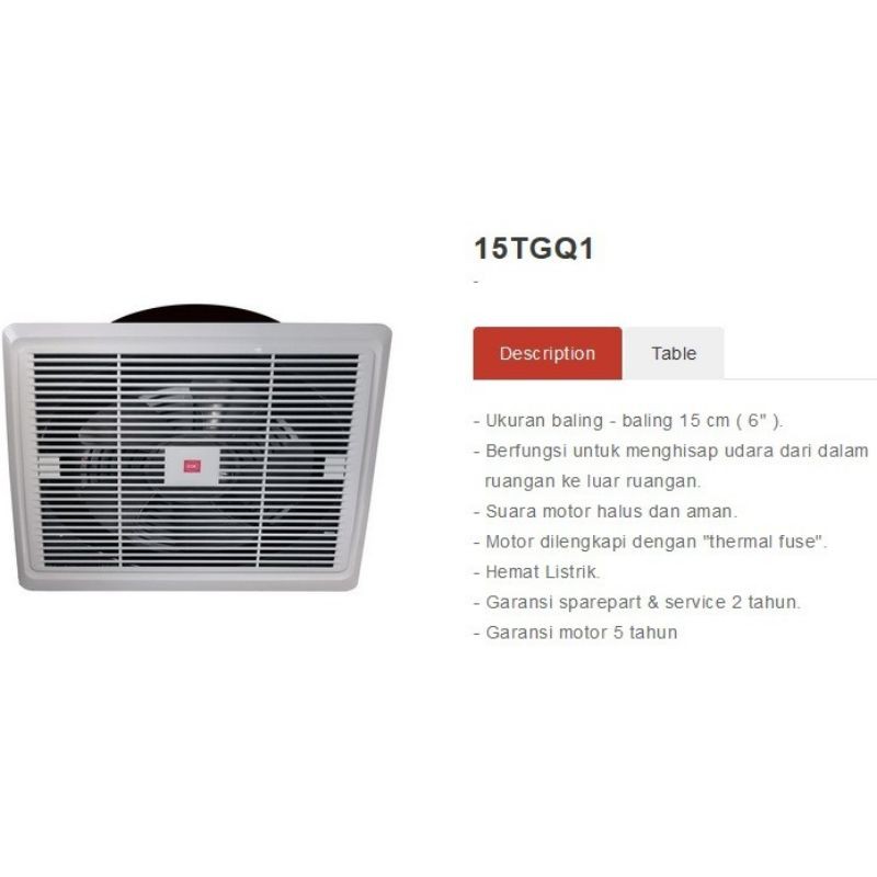 Kdk 15TGQ Ventilating Fan Exhaust Fan 15 cm ceiling | Shopee Malaysia